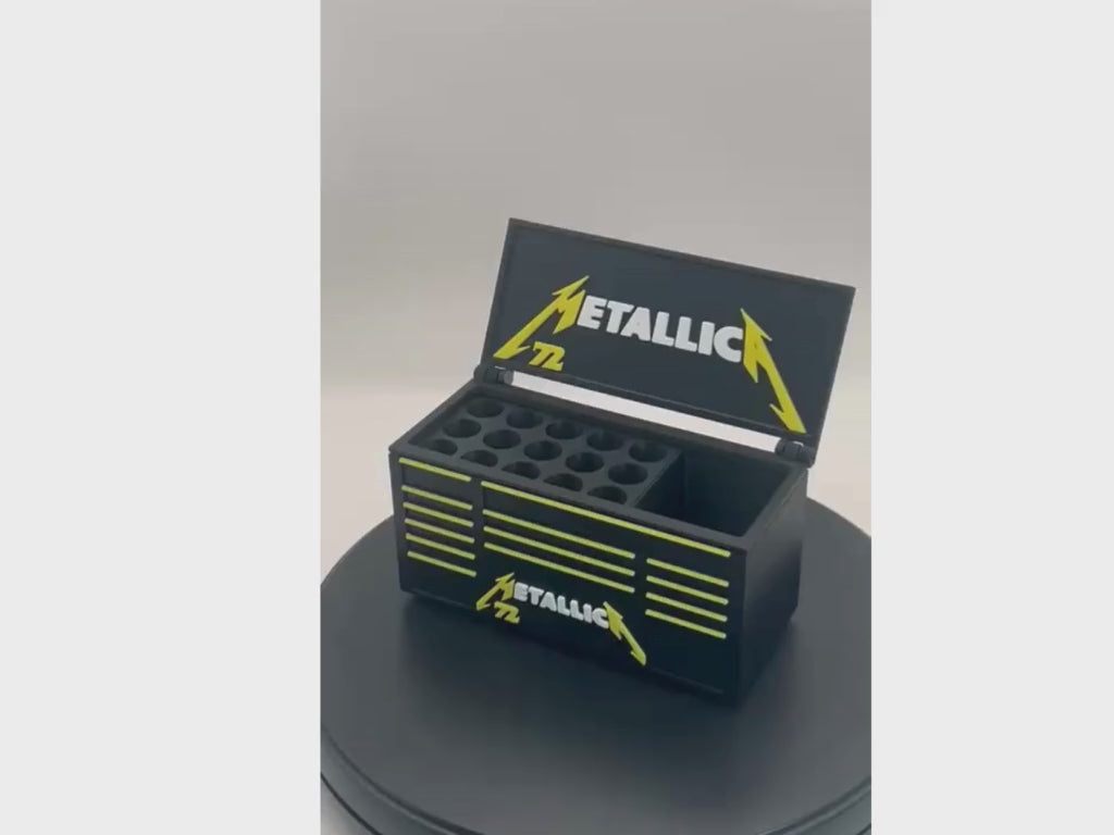 Heavy Metal Toolbox Desk Organizer | 3D Printed Rock-Inspired Pen Hold ...
